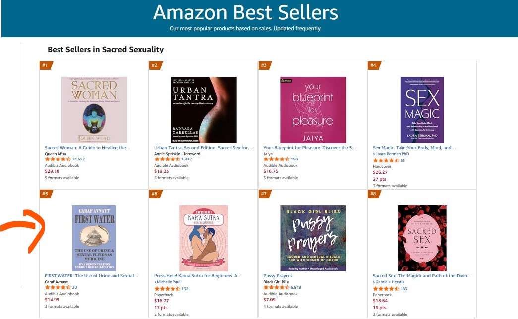 “First Water” – #5 on the Amazon USA Bestseller List – CARAF AVNAYT